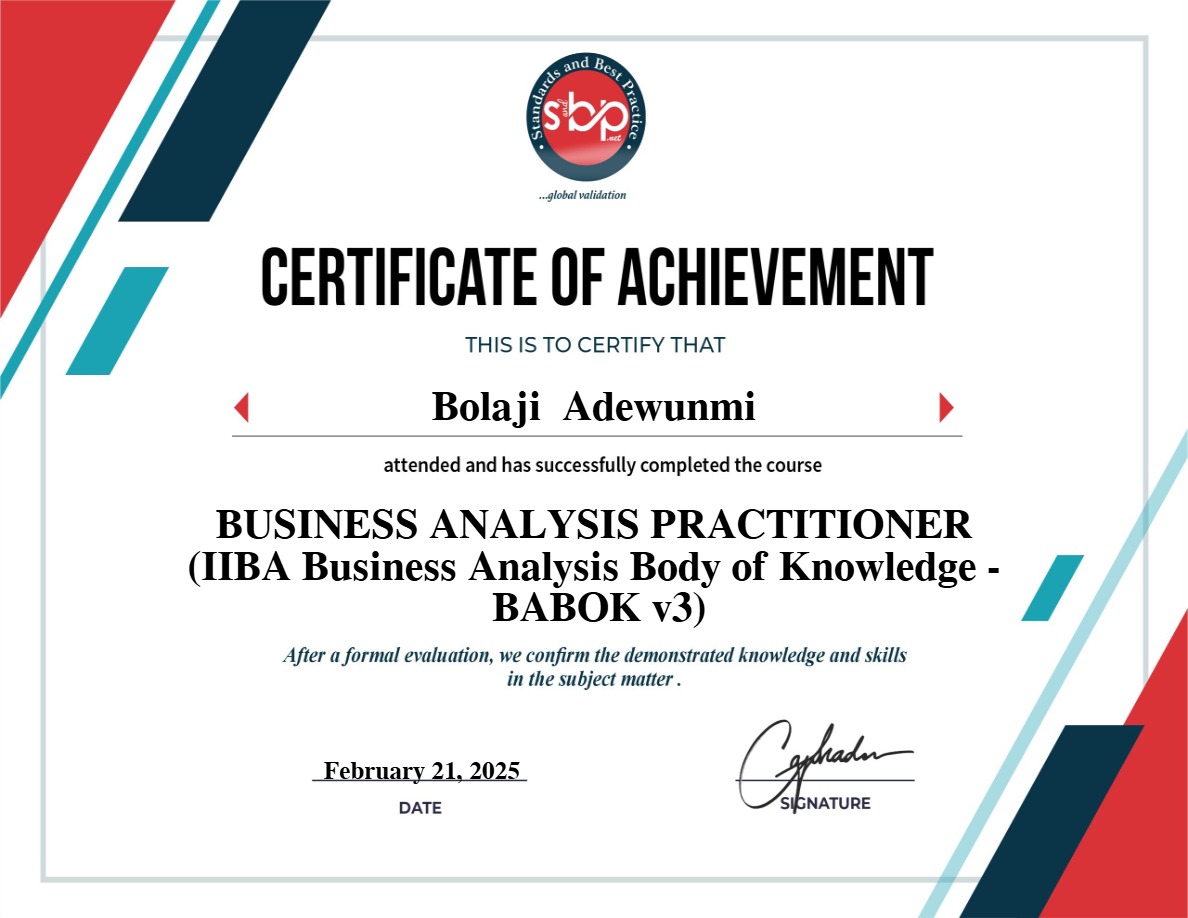 Certificate Verification Page – Standards and Best Practice (SandBP)