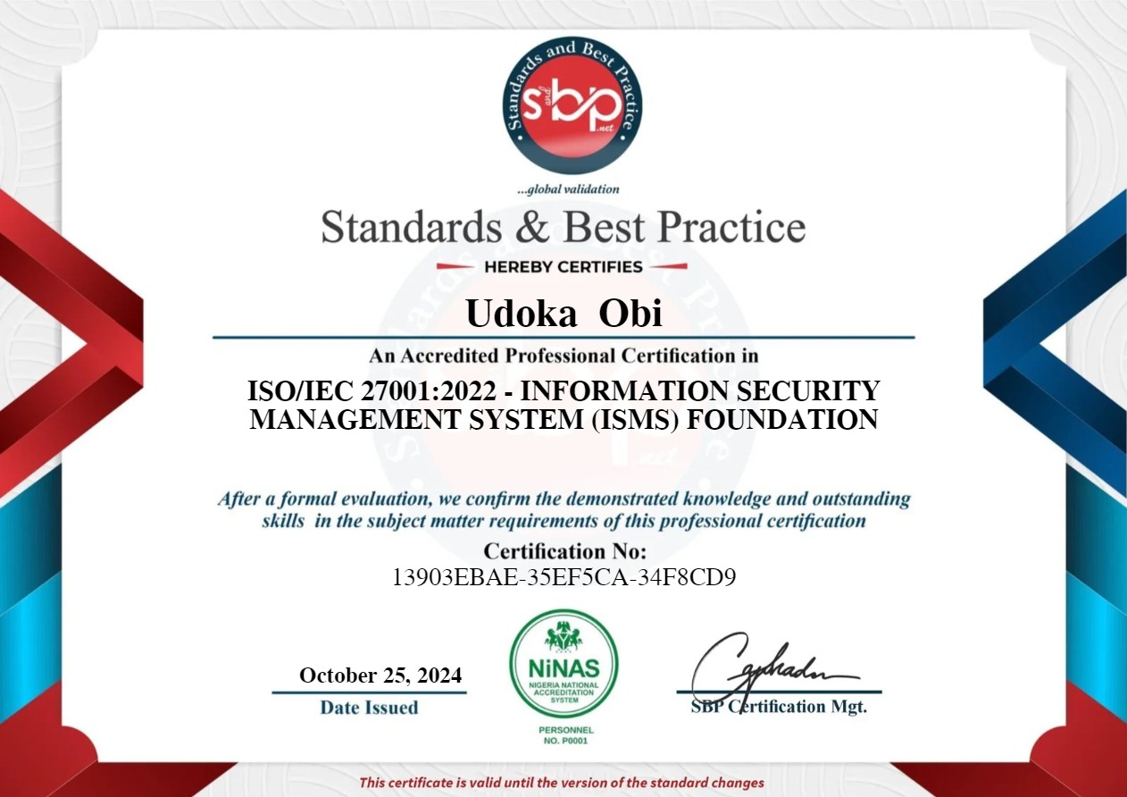 Certificate Verification Page – Standards and Best Practice (SandBP)