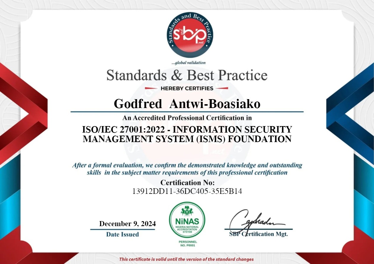 Certificate Verification Page – Standards and Best Practice (SandBP)