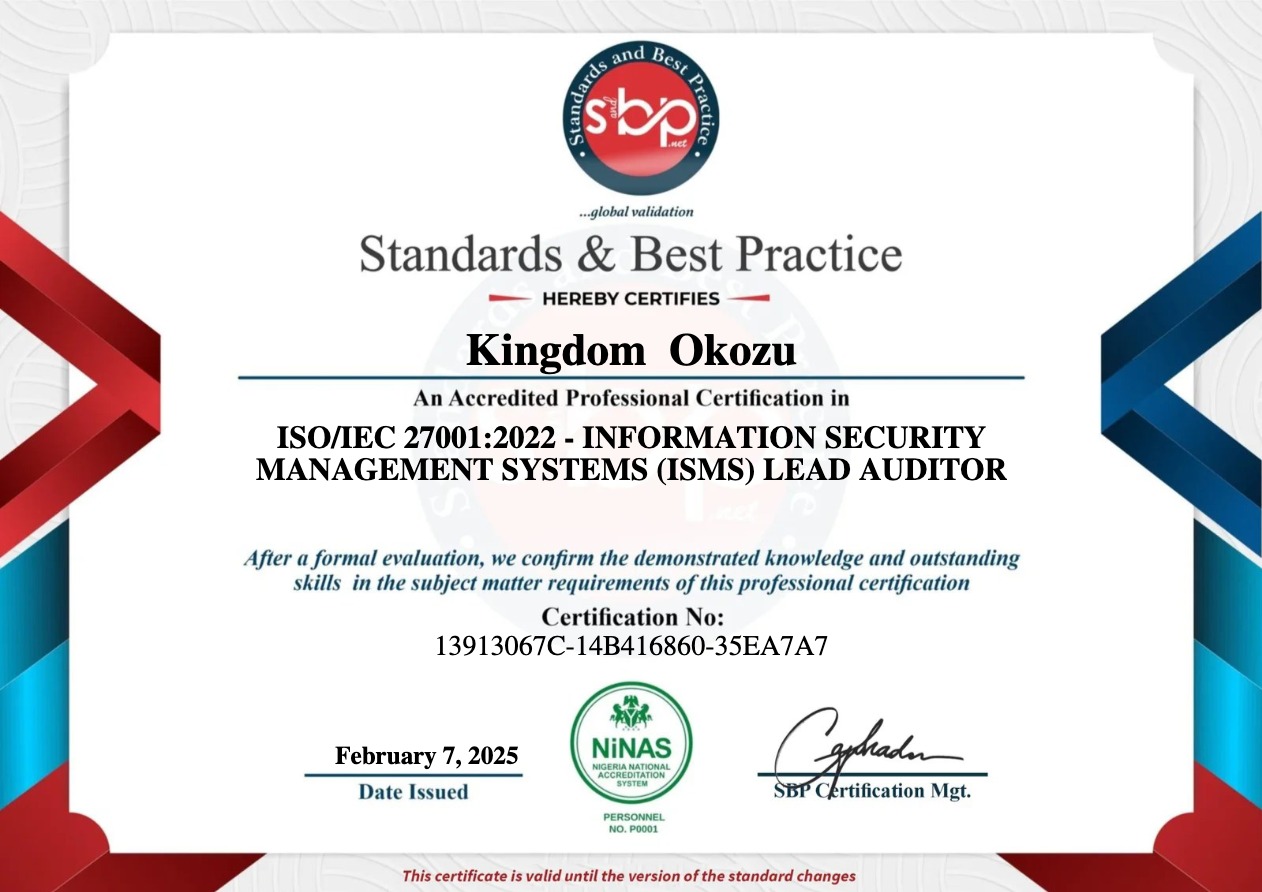 Certificate Verification Page – Standards and Best Practice (SandBP)