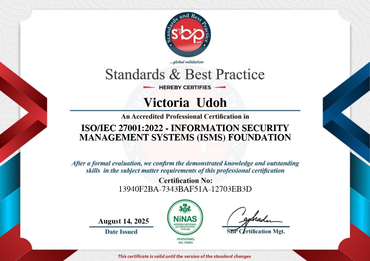 Certificate Verification Page – Standards and Best Practice (SandBP)