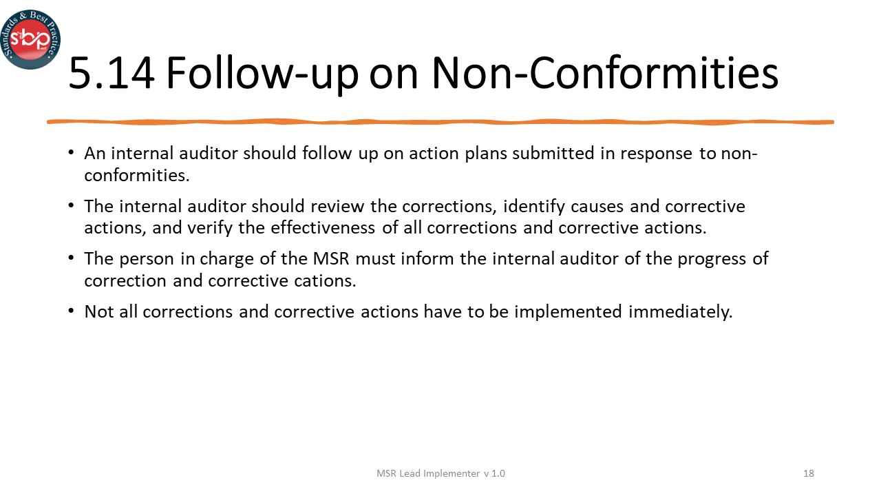 ISO 30301 LI S5 Slide18 – Standards and Best Practice (SandBP)