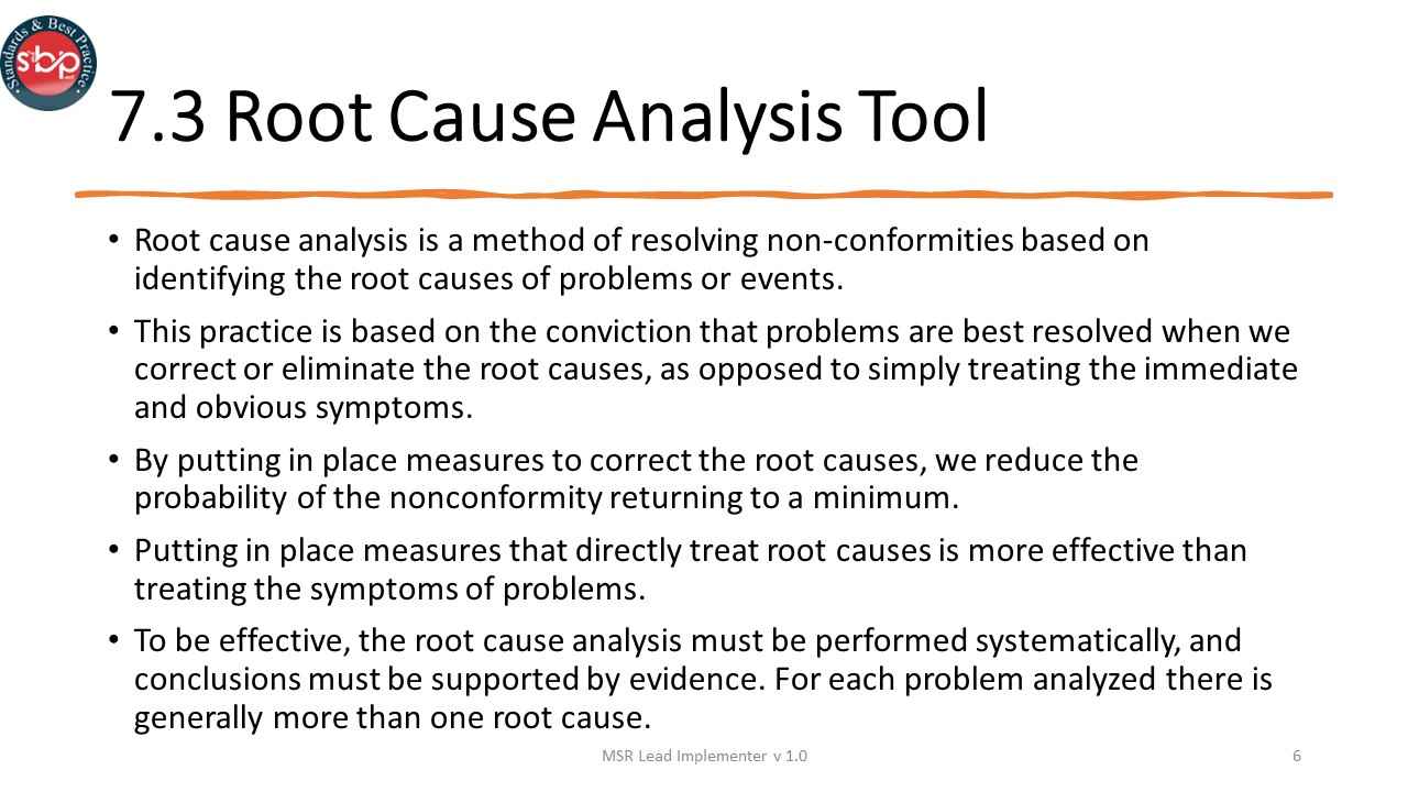 ISO 30301 LI S7 Slide6 – Standards and Best Practice (SandBP)