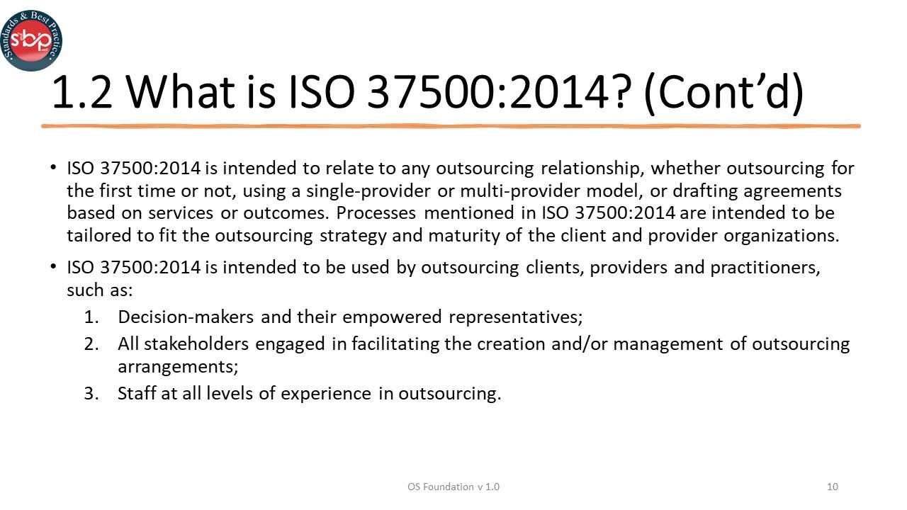 ISO 37500 FD S1 Slide10 – Standards and Best Practice (SandBP)