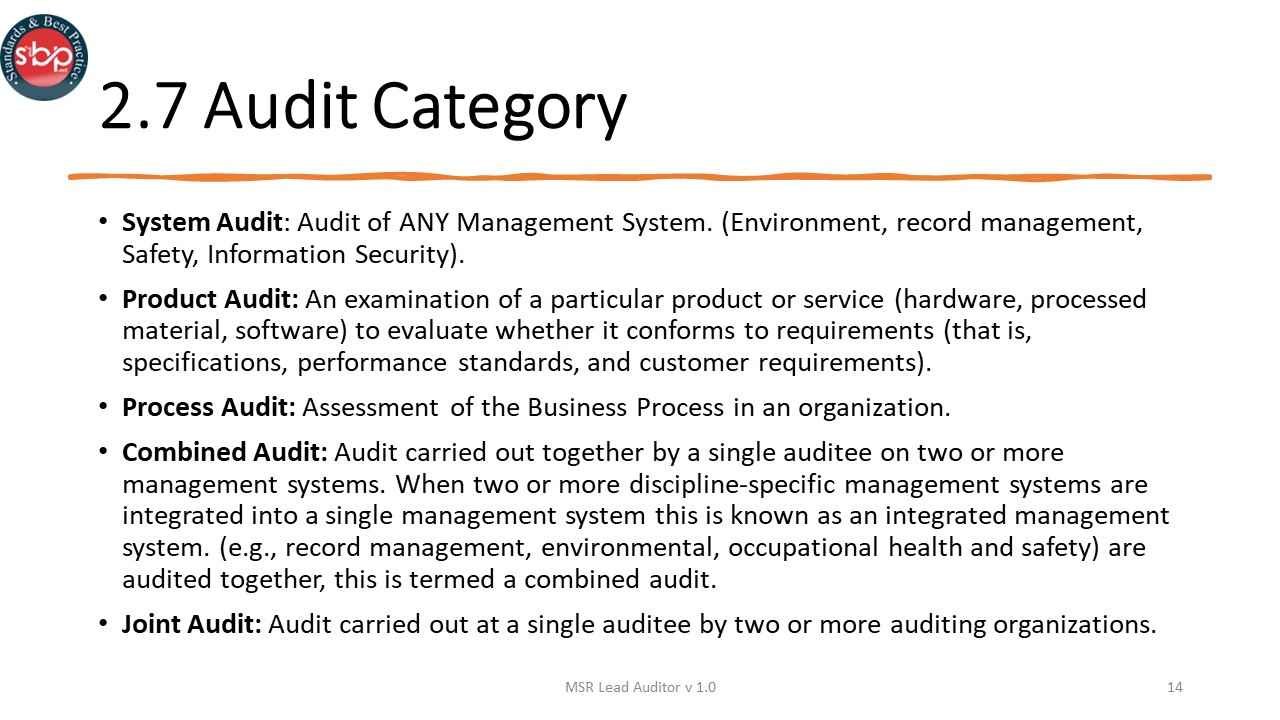 ISO 30301 LA S2 Slide14 – Standards and Best Practice (SandBP)