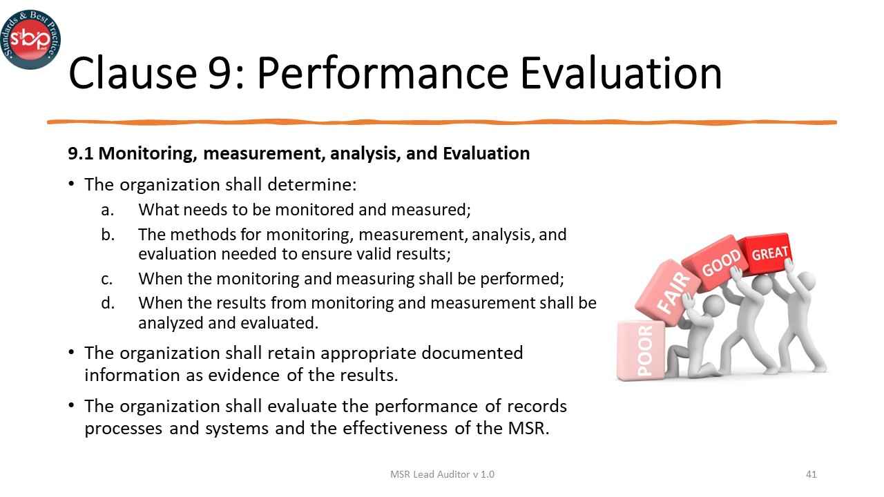 ISO 30301 LA S4 Slide41 – Standards and Best Practice (SandBP)