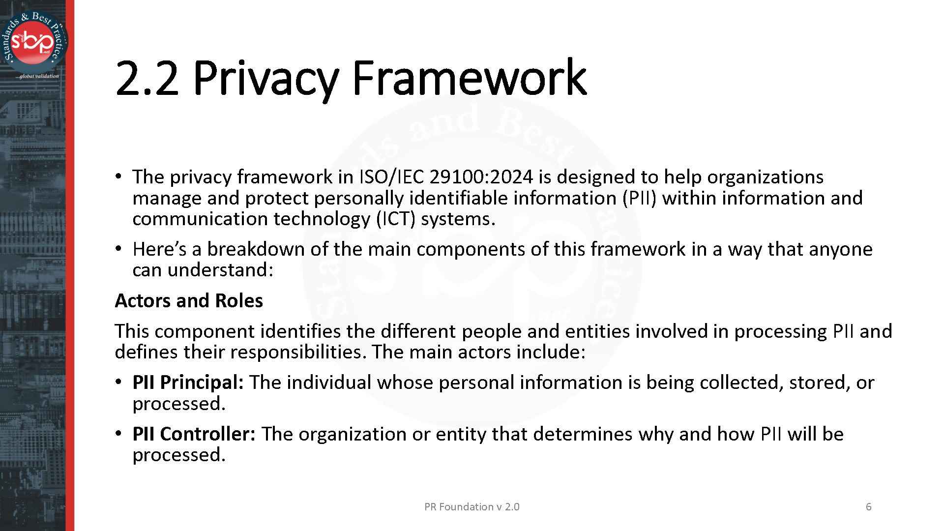 ISO 29100 v2 Mod 2 ISO 29100 v2 Module 2_Page6 – Standards and Best ...