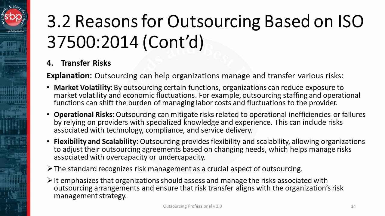 ISO 37500 Mod 3 Slide14 – Standards and Best Practice (SandBP)