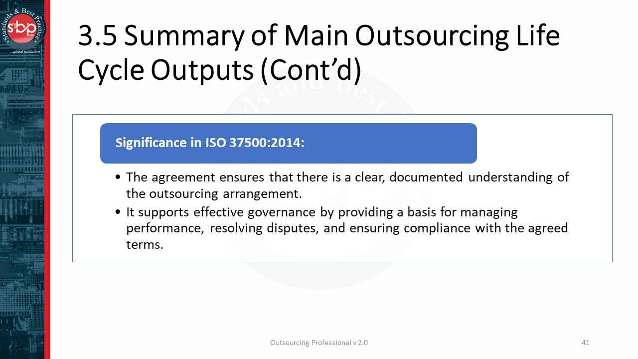ISO 37500 Mod 3 Slide41 – Standards and Best Practice (SandBP)