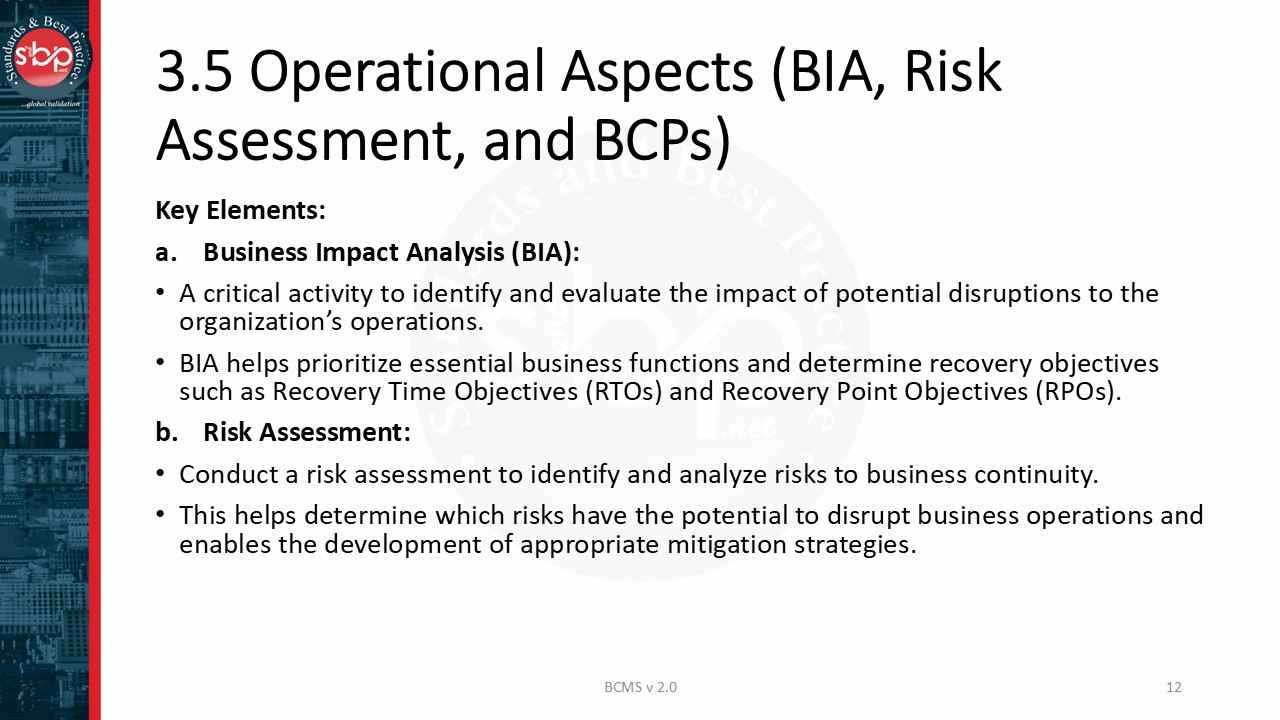 BCMS FD Mod 3 Slide12 – Standards and Best Practice (SandBP)