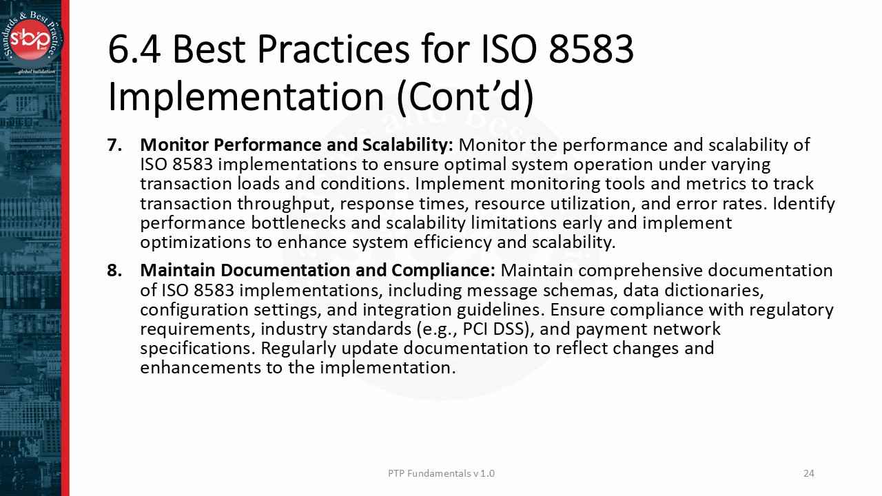 ISO 8583 Mod 6 Slide24 – Standards and Best Practice (SandBP)