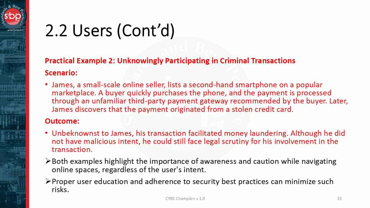 ISO 27032 CC Mod 2 Slide33 – Standards and Best Practice (SandBP)