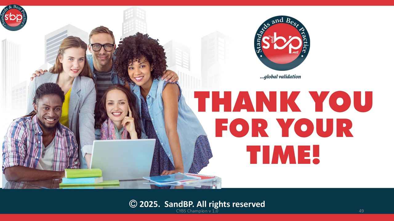 ISO 27032 CC Mod 3 Slide49 – Standards and Best Practice (SandBP)