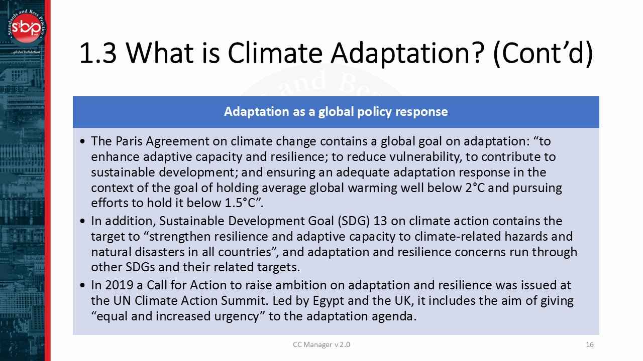 ISO 14090 MOD 1 Slide16 – Standards and Best Practice (SandBP)