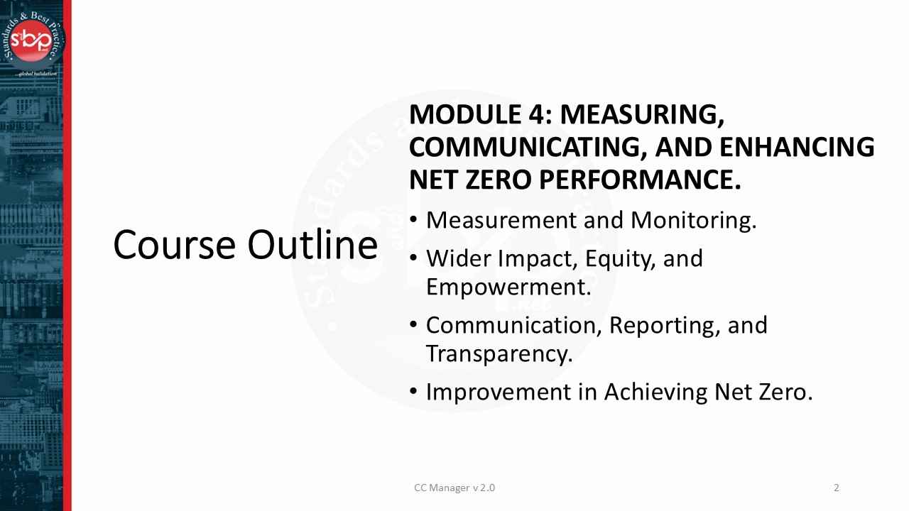 ISO 14090 MOD 4 Slide2 – Standards and Best Practice (SandBP)