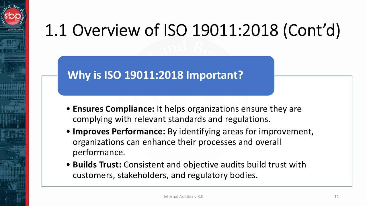 ISO 19011 MOD 1 Slide11 – Standards and Best Practice (SandBP)