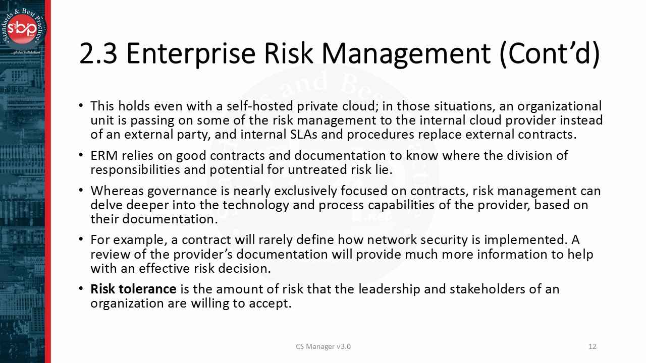 ISO 27017 MOD 2 Slide12 – Standards and Best Practice (SandBP)