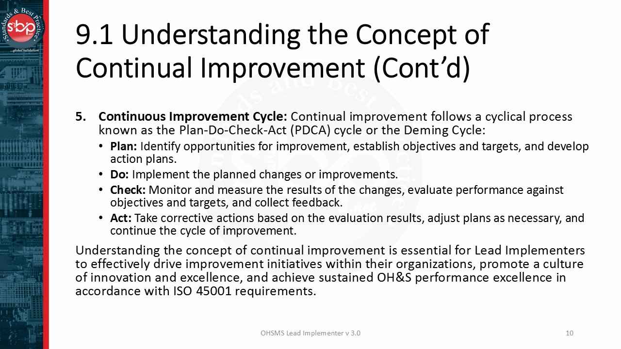 ISO 45001 LI MOD 9 v3 Slide10 – Standards and Best Practice (SandBP)
