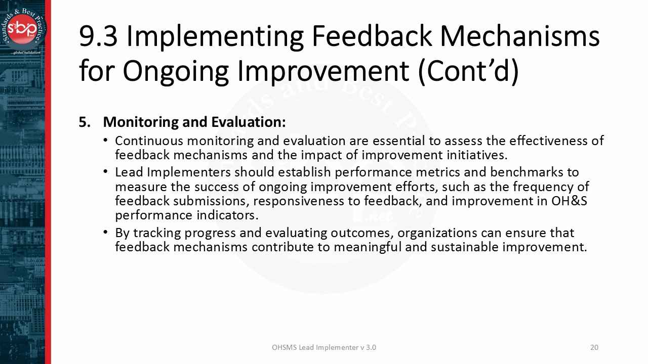 ISO 45001 LI MOD 9 v3 Slide20 – Standards and Best Practice (SandBP)