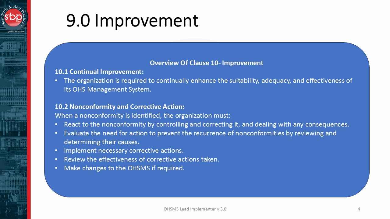 ISO 45001 LI MOD 9 v3 Slide4 – Standards and Best Practice (SandBP)