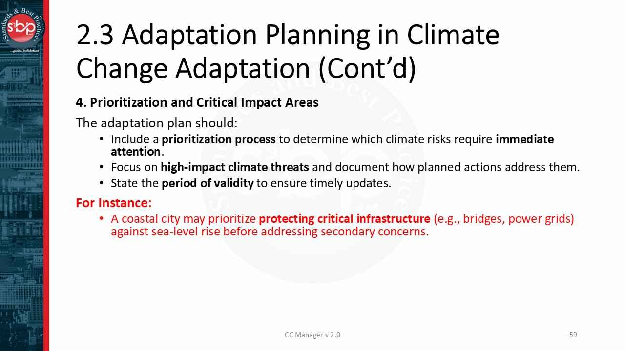 ISO 14090 Mod 2 Slide59 – Standards and Best Practice (SandBP)