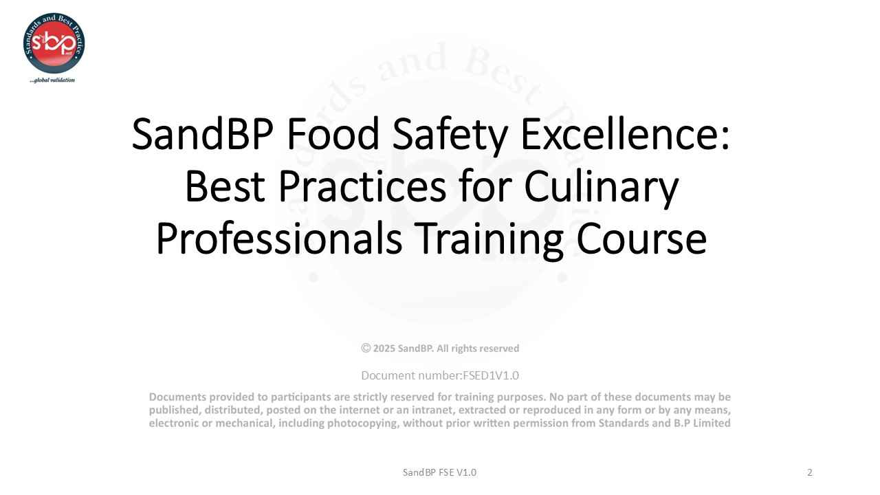 FSE MODULE 1 Slide2 – Standards and Best Practice (SandBP)